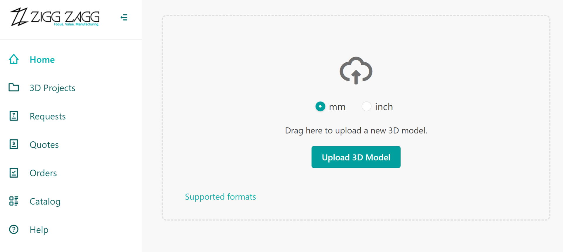 Order platform - Ziggzagg